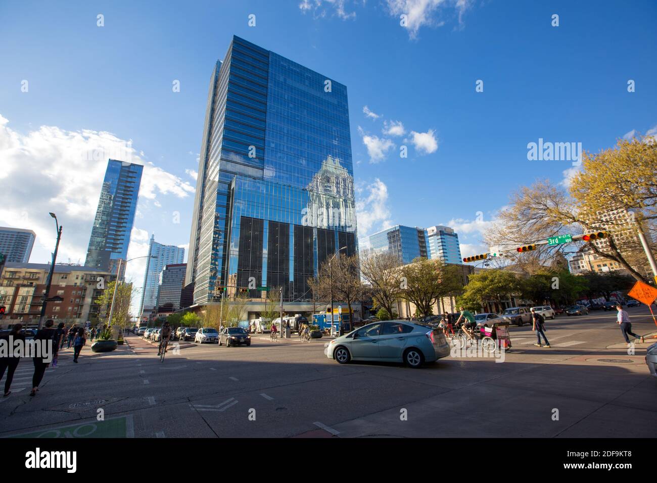 Spring, 2016 - Austin, Texas, USA - Central streets of Texas. Highway ...