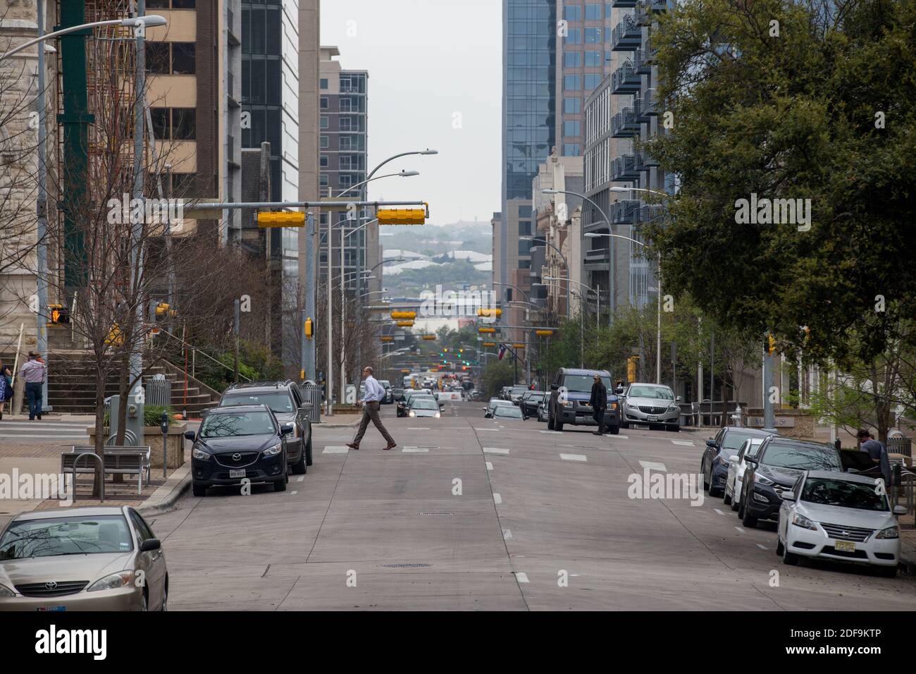 Spring, 2016 - Austin, Texas, USA - Central streets of Texas. Highway ...