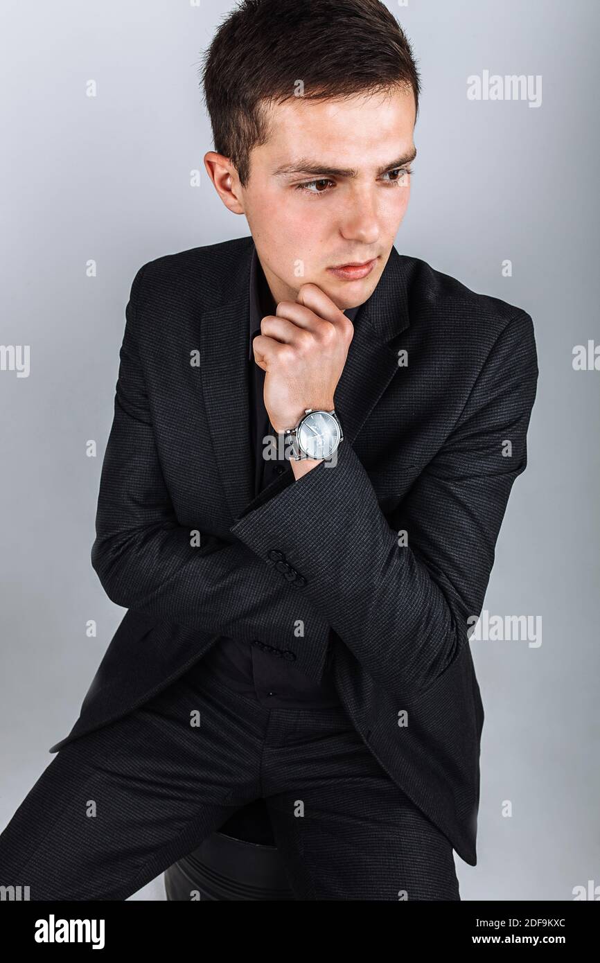 The guy in the Studio. The guy in the black suit. Handsome guy. High ...