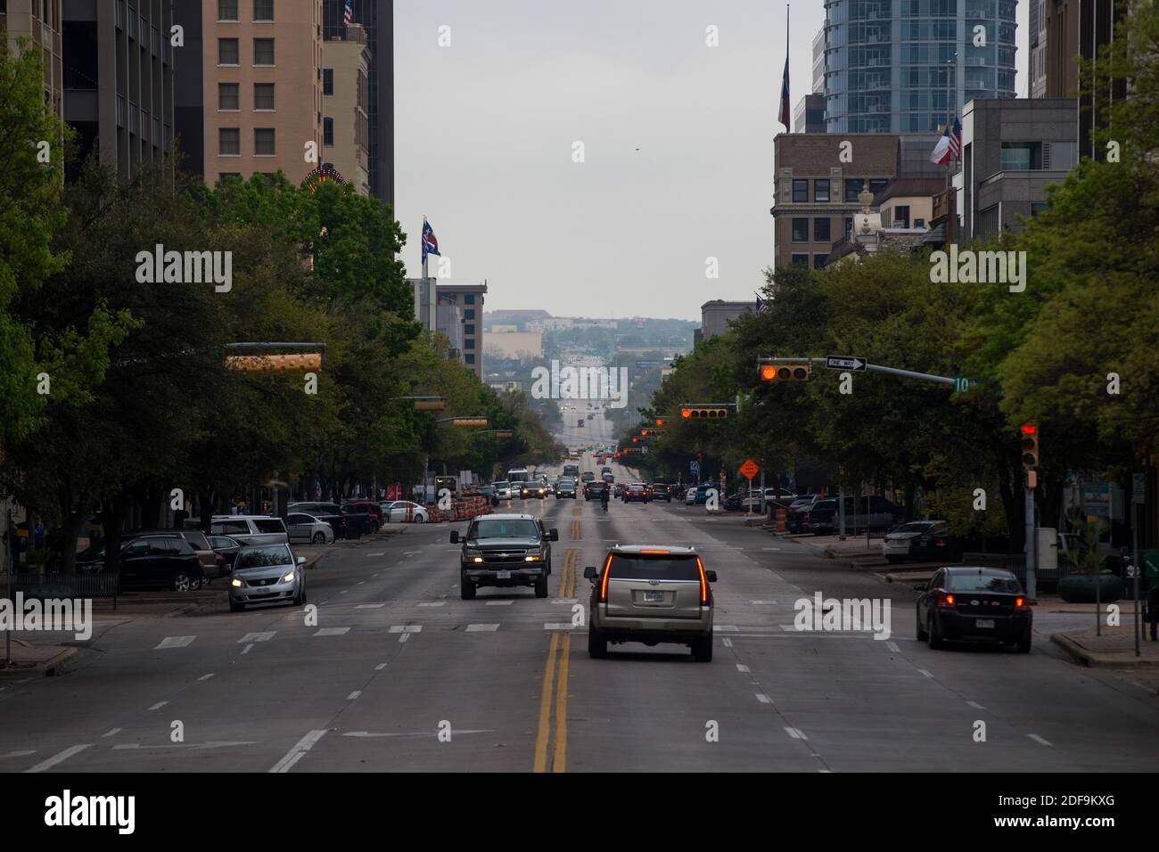 Spring, 2016 - Austin, Texas, USA - Central streets of Texas. Highway ...
