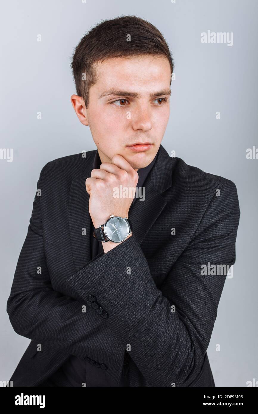 The guy in the Studio. The guy in the black suit. Handsome guy. High ...