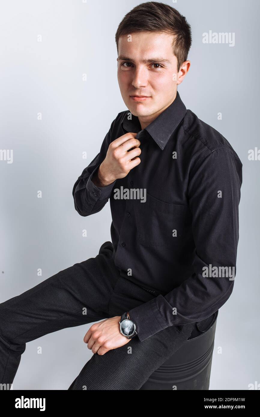 The guy in the Studio. The guy in the black suit. Handsome guy. High ...