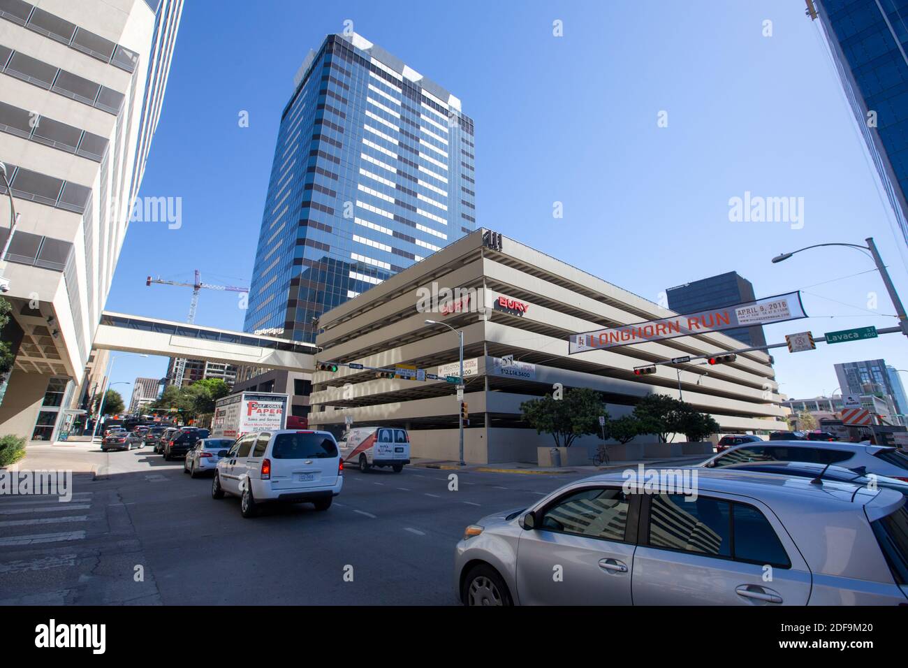 Spring, 2016 - Austin, Texas, USA - Central streets of Texas. Highway ...