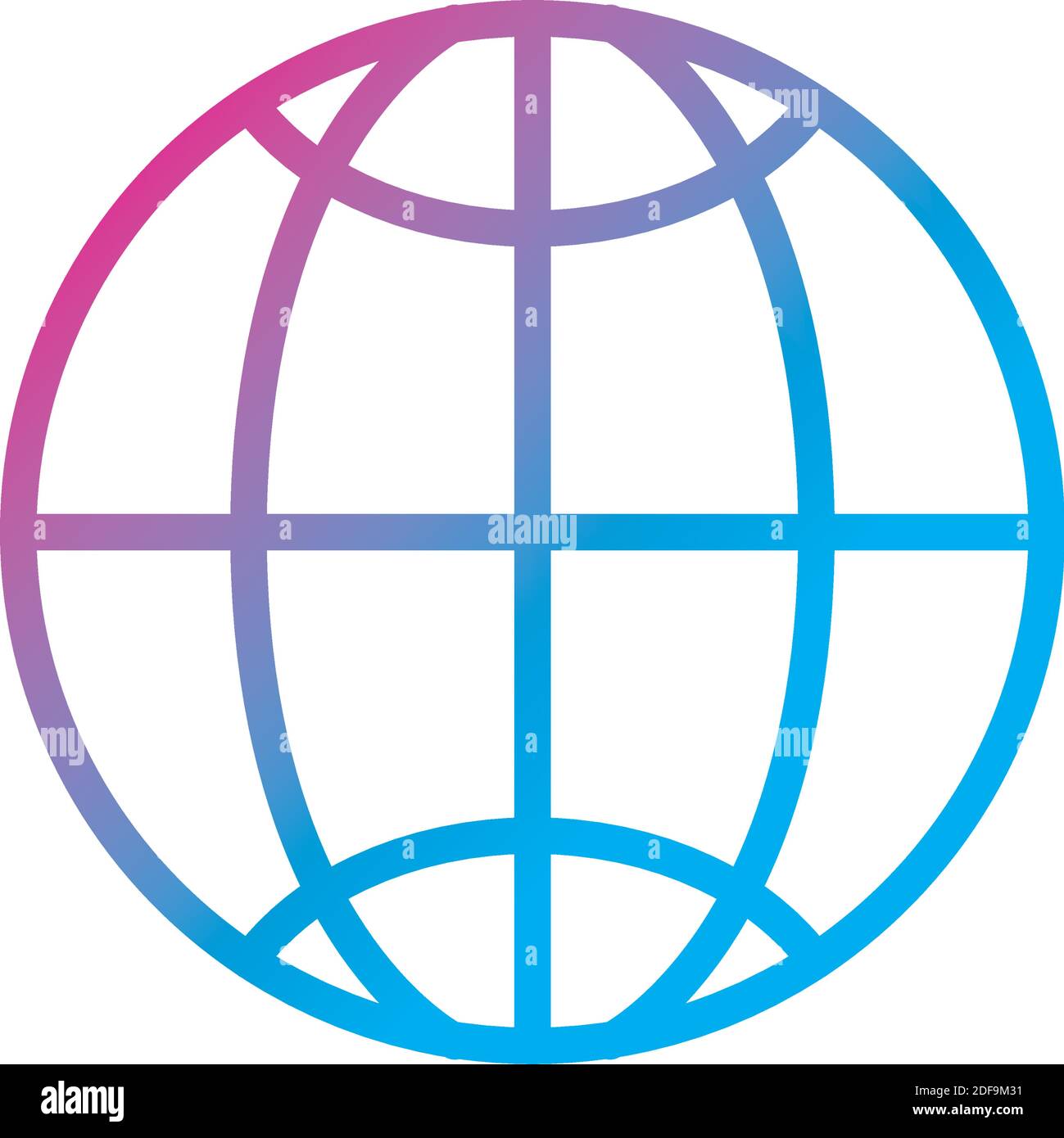 Global sphere gradient style icon design, Communication internet and connectivity theme Vector ...
