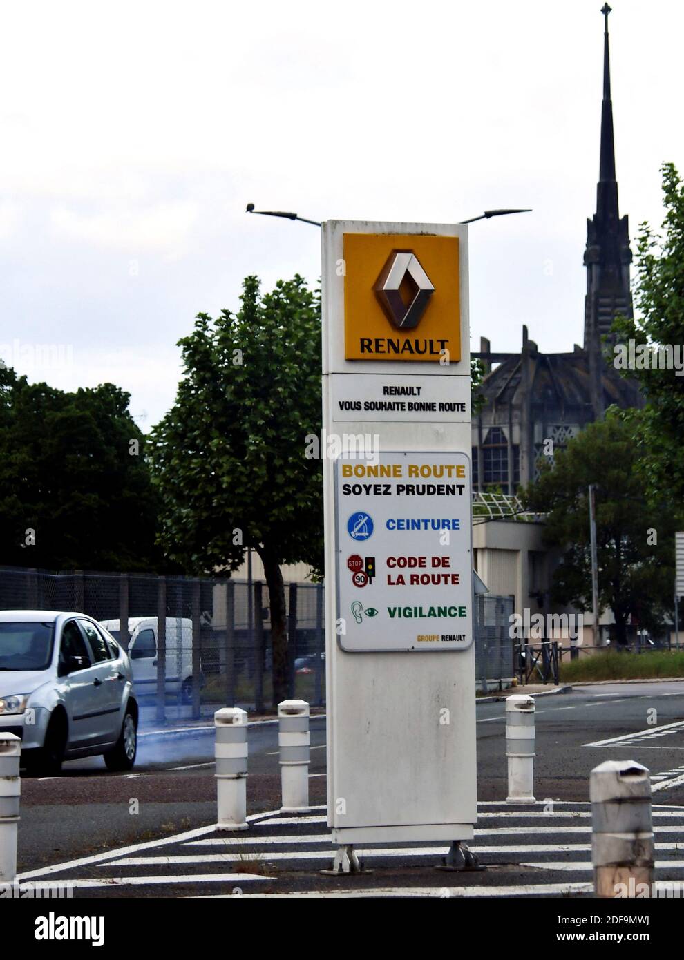 General view of the Renault plant in Flins-sur-Seine, France on May 4 ...