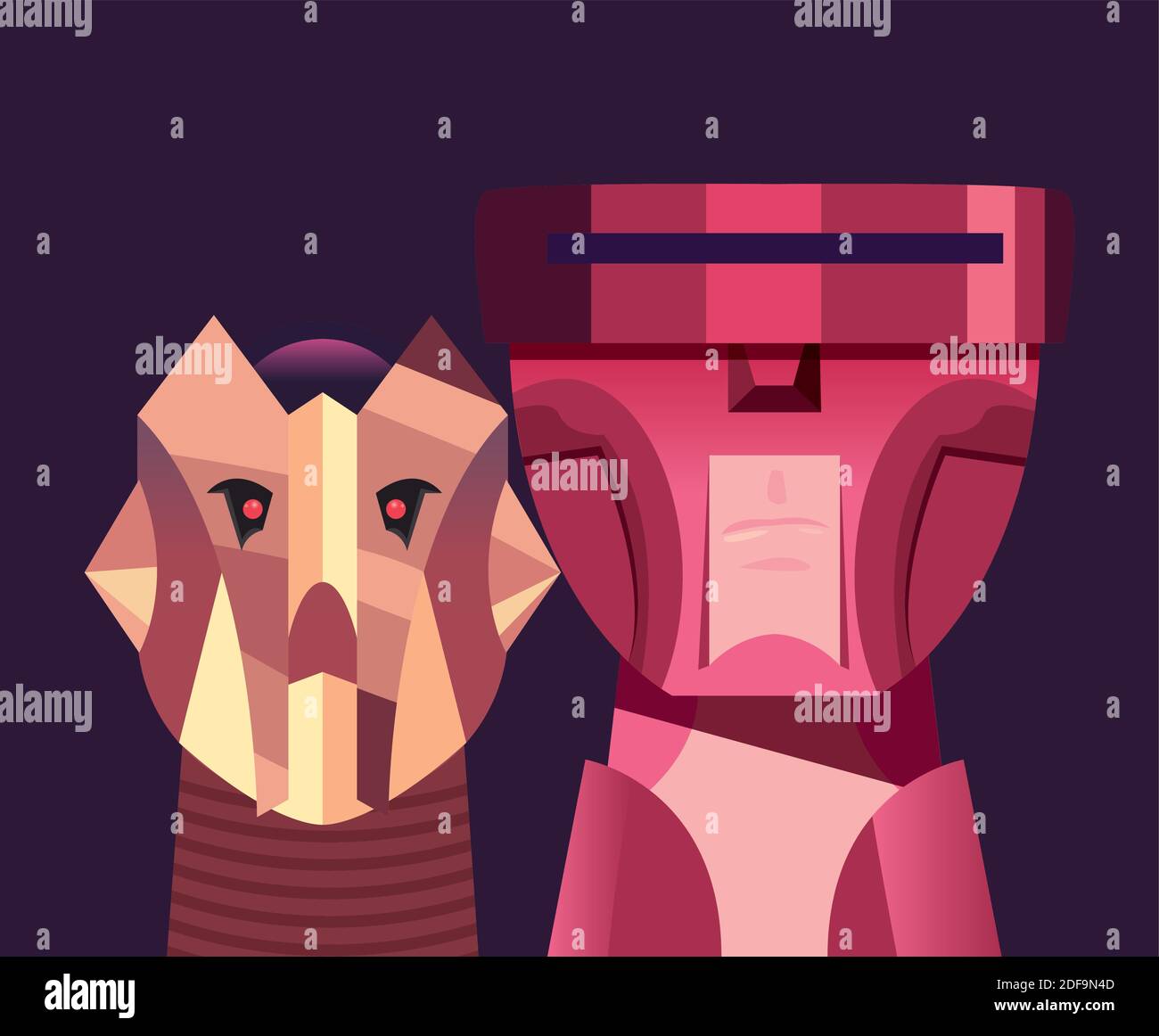 Robots cartoons of robotic technology futuristic toy future machine ...