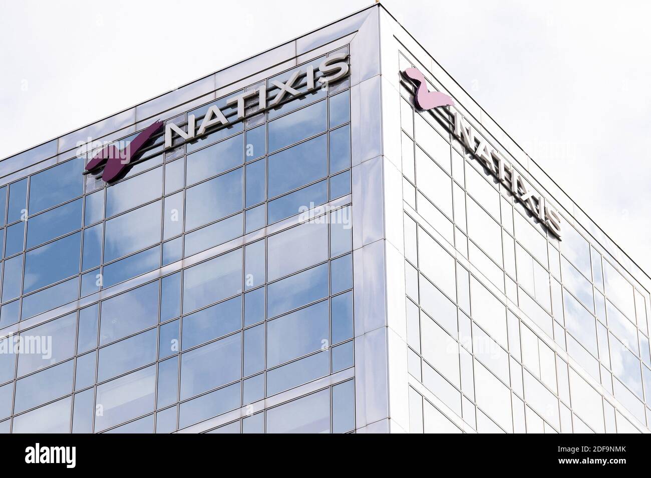 A general view of NATIXIS building, on May 04, 2020 in Paris, France ...