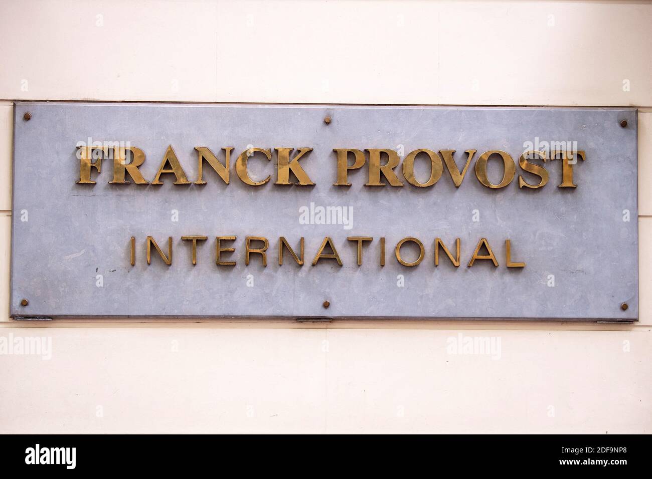 A shop sign of Franck Provost, on May 04, 2020 in Paris, France.Photo ...