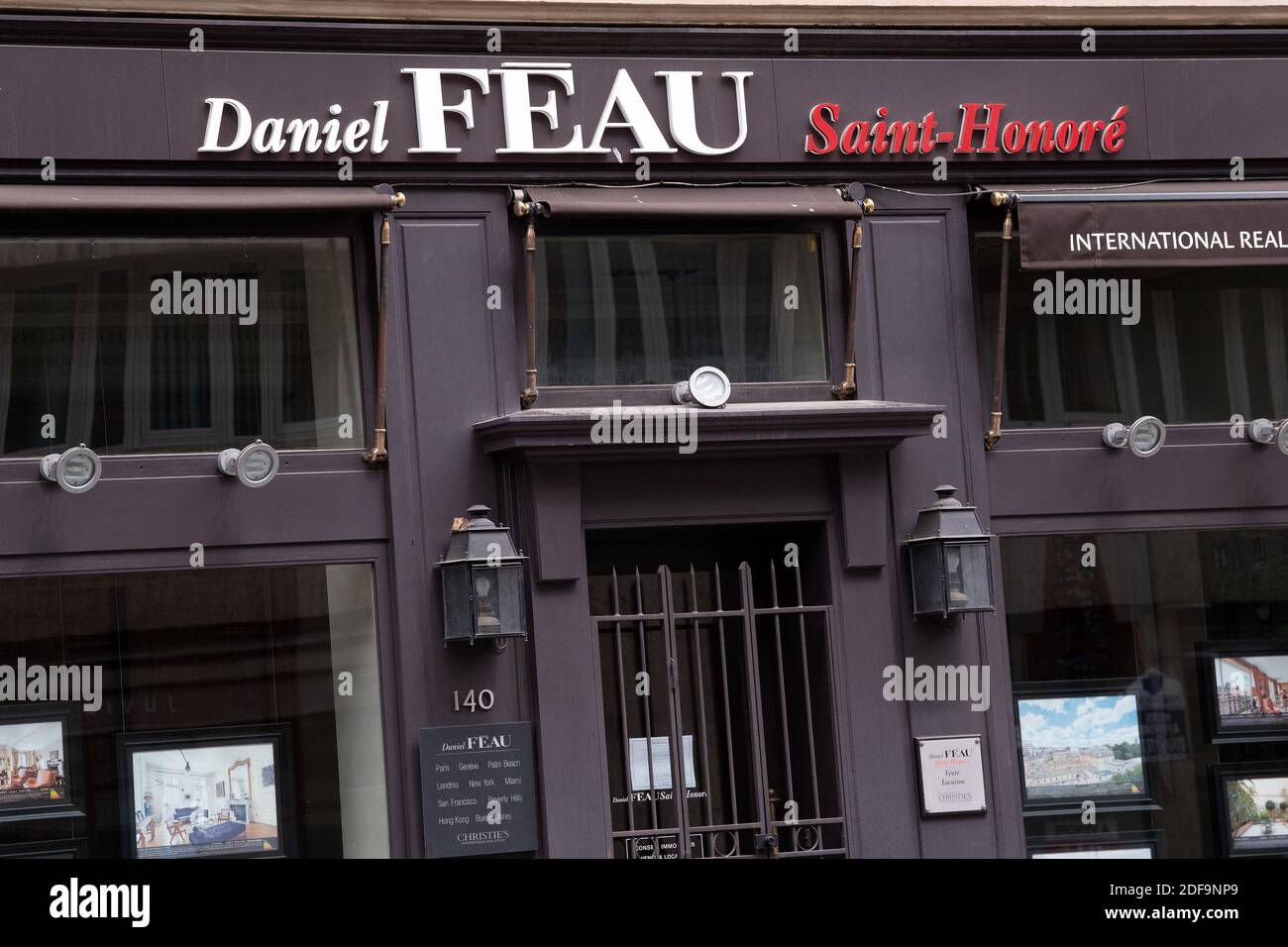 A shop sign of Daniel Feau ( Agence Immobiliere ), on May 04, 2020 in ...