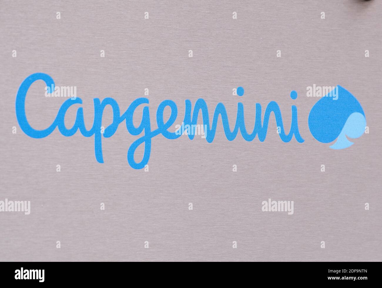 A shop sign of Capgemini, on May 04, 2020 in Paris, France.Photo by ...