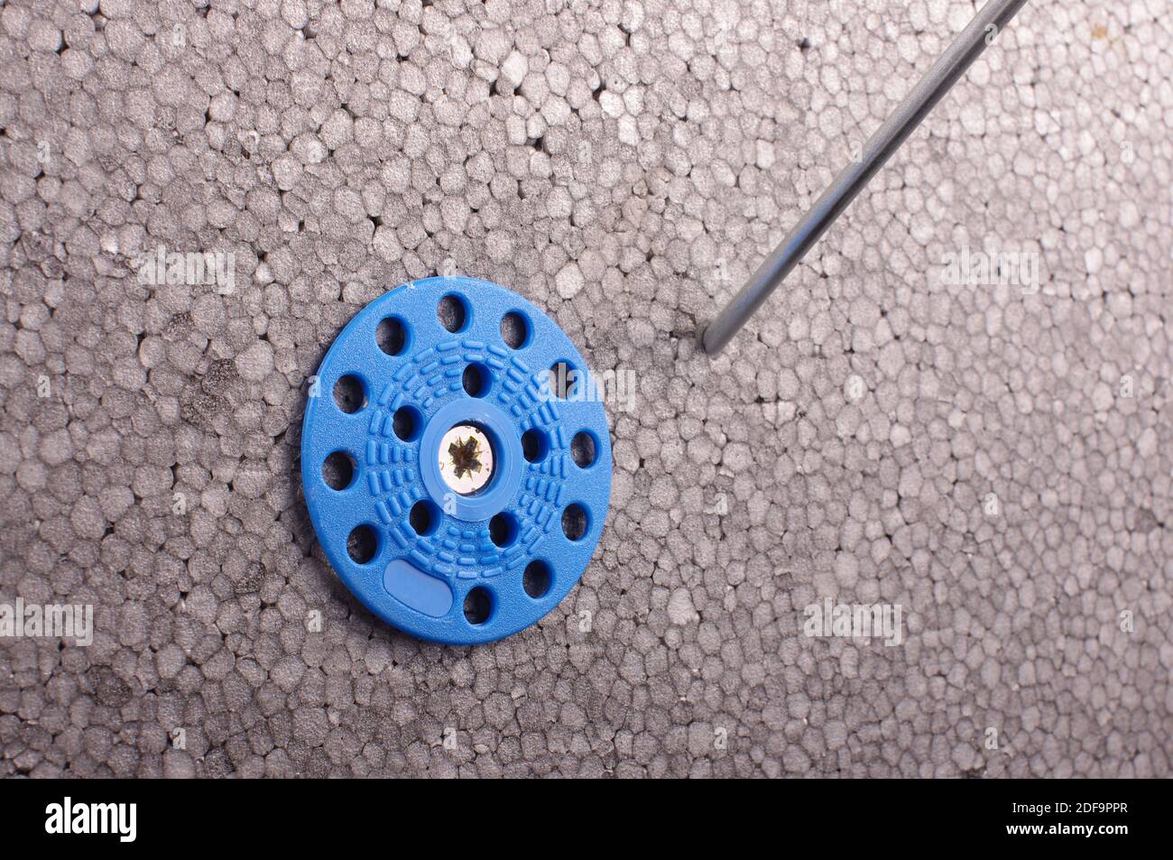 Blue plastic grip washer for thermal insulation fixing for house ...