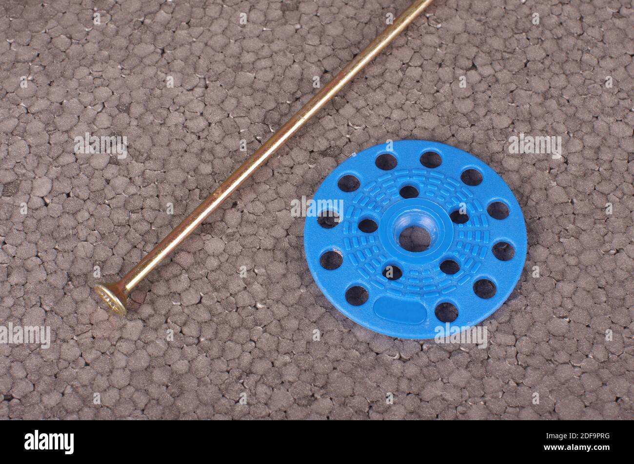 Blue plastic grip washer for thermal insulation fixing for house ...