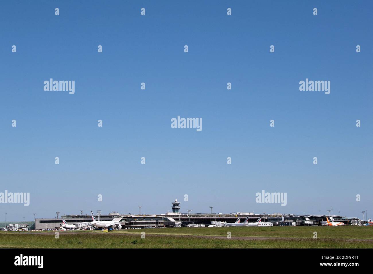 Aircrafts of AIR FRANCE (AIR FRANCE KLM) Airlines company are parked on ...