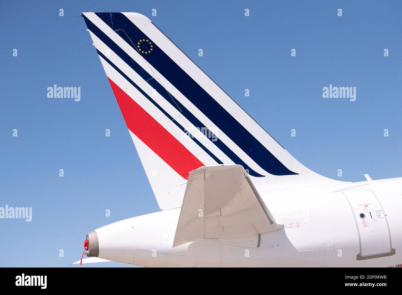 Aircrafts of AIR FRANCE (AIR FRANCE KLM) Airlines company are parked on ...