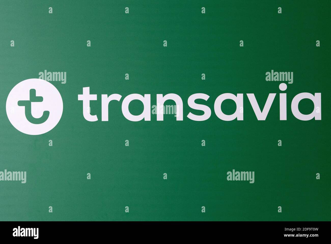 A logo of Transavia Airlines company at Orly Airport near Paris,on May ...