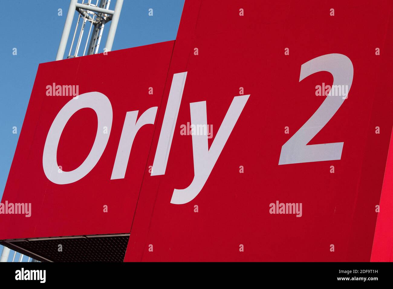 A logo of Orly 2 at Orly Airport near Paris, on May 06, 2020 in Orly ...