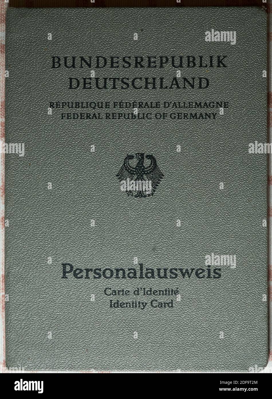 Historical Photo: Identity card of the Federal Republic of Germany ...