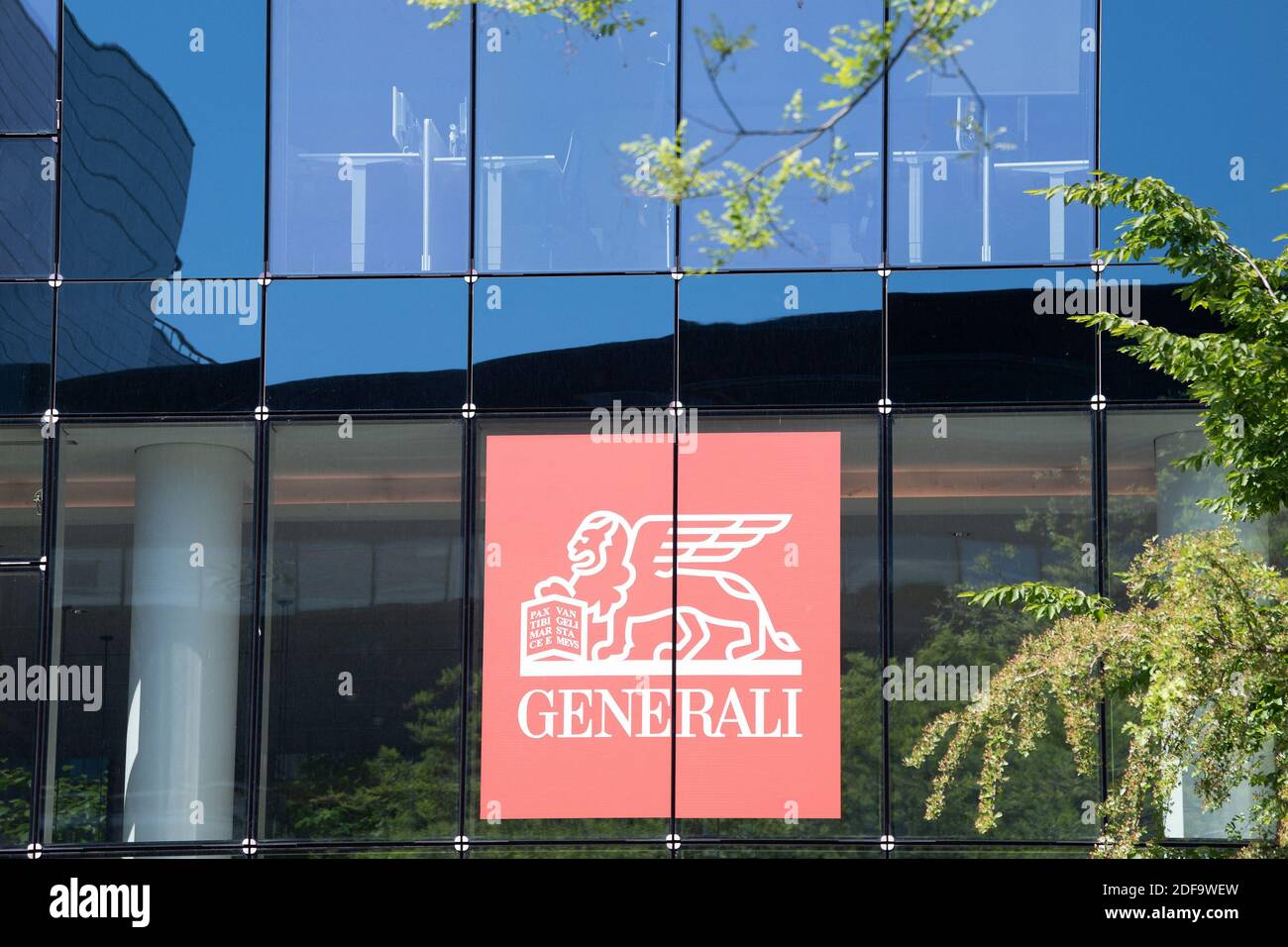 A logo of GENERALI, on May 06, 2020 in Saint-Denis France. Photo by ...