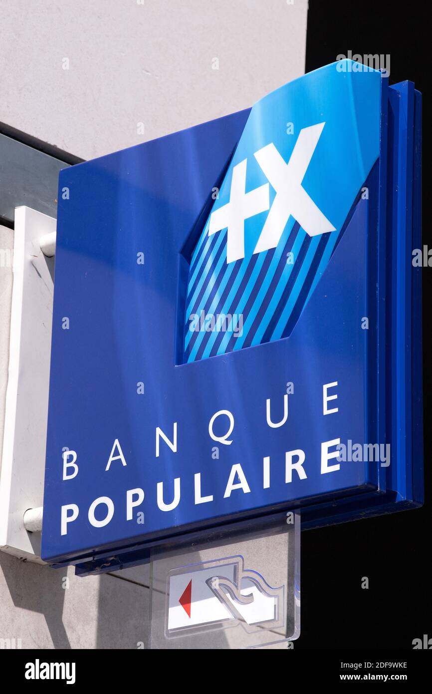 A logo of Banque Populaire, on May 06, 2020 in Paris, France. Photo by ...