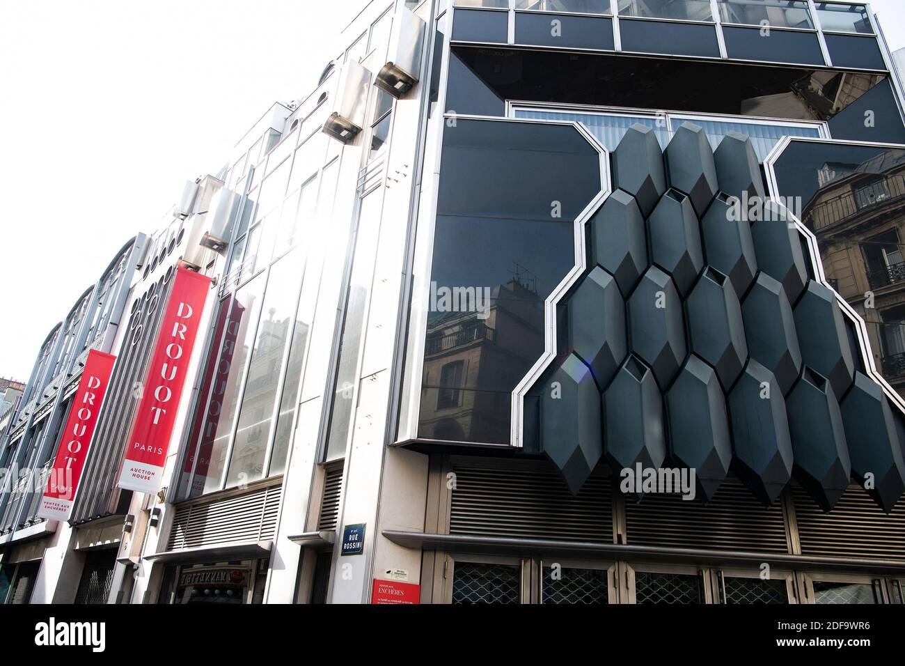 A general view of DROUOT building, on May 07, 2020 in Paris France ...