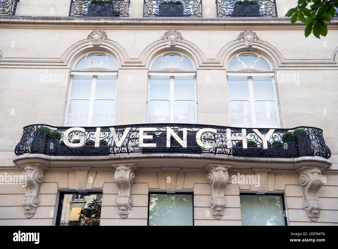 A logo of GIVENCHY, on May 07, 2020 in Paris France. Photo by David ...