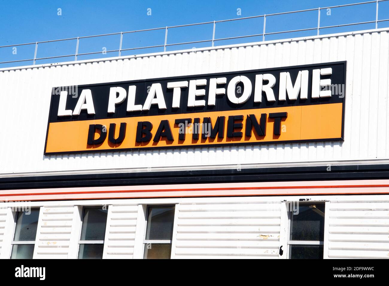 A logo of La Plateforme du Batiment, on May 07, 2020 in Paris France ...
