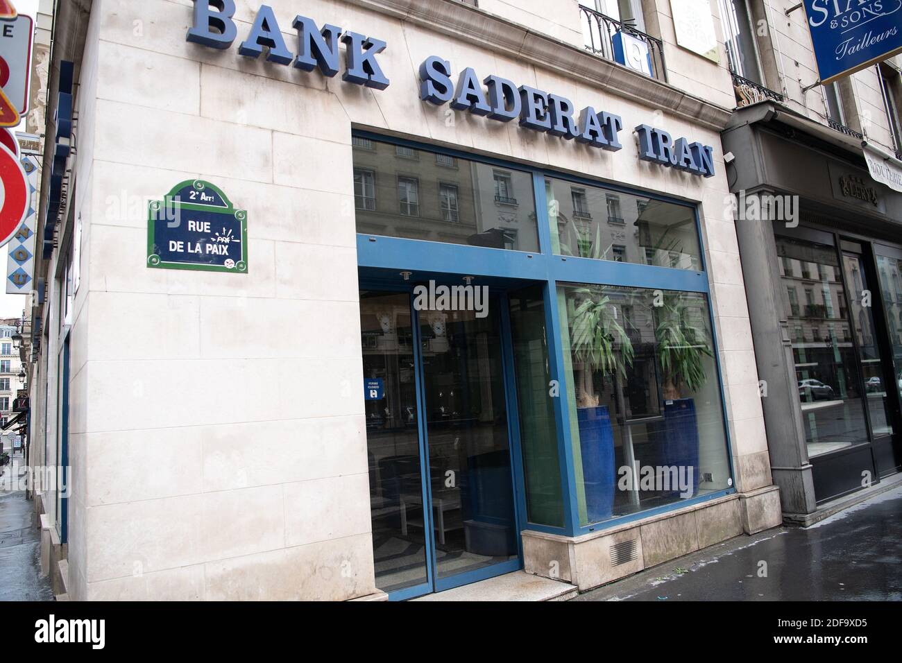 A general view of Bank Saderat Iran, on May 09, 2020 in Paris, France ...