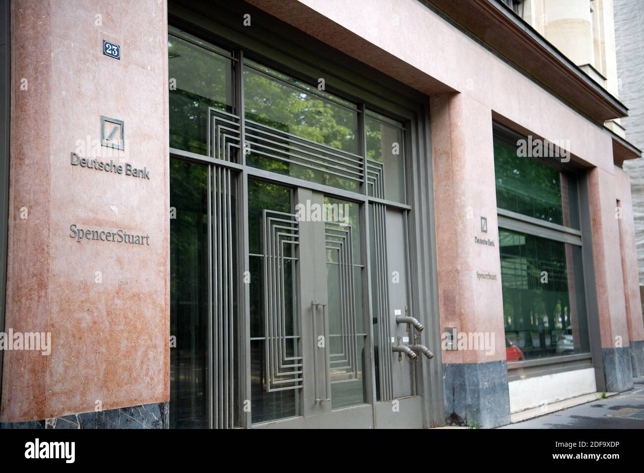 A general view of Deutsche bank, on May 09, 2020 in Paris, France ...