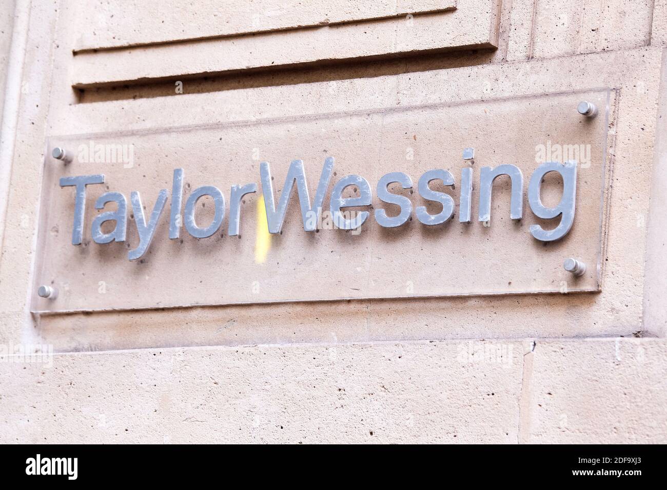 A logo of Taylor Wessing, on May 09, 2020 in Paris, France. Photo by David Niviere/ABACAPRESS ...