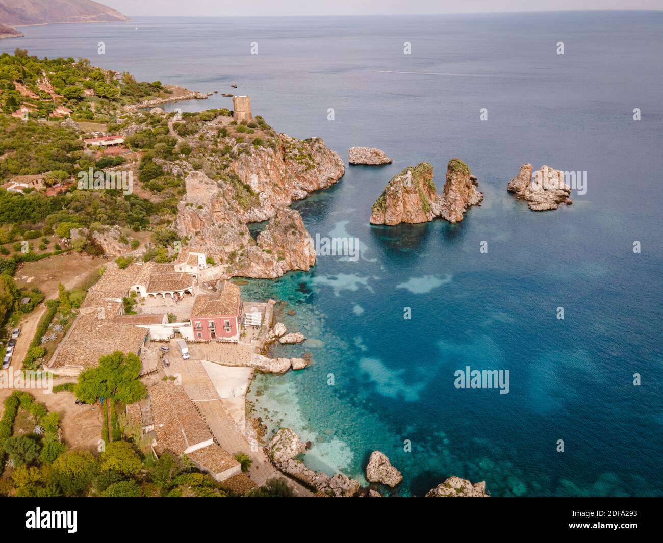 Scopello Beach in Sicily Italy Europe during summer Stock Photo - Alamy