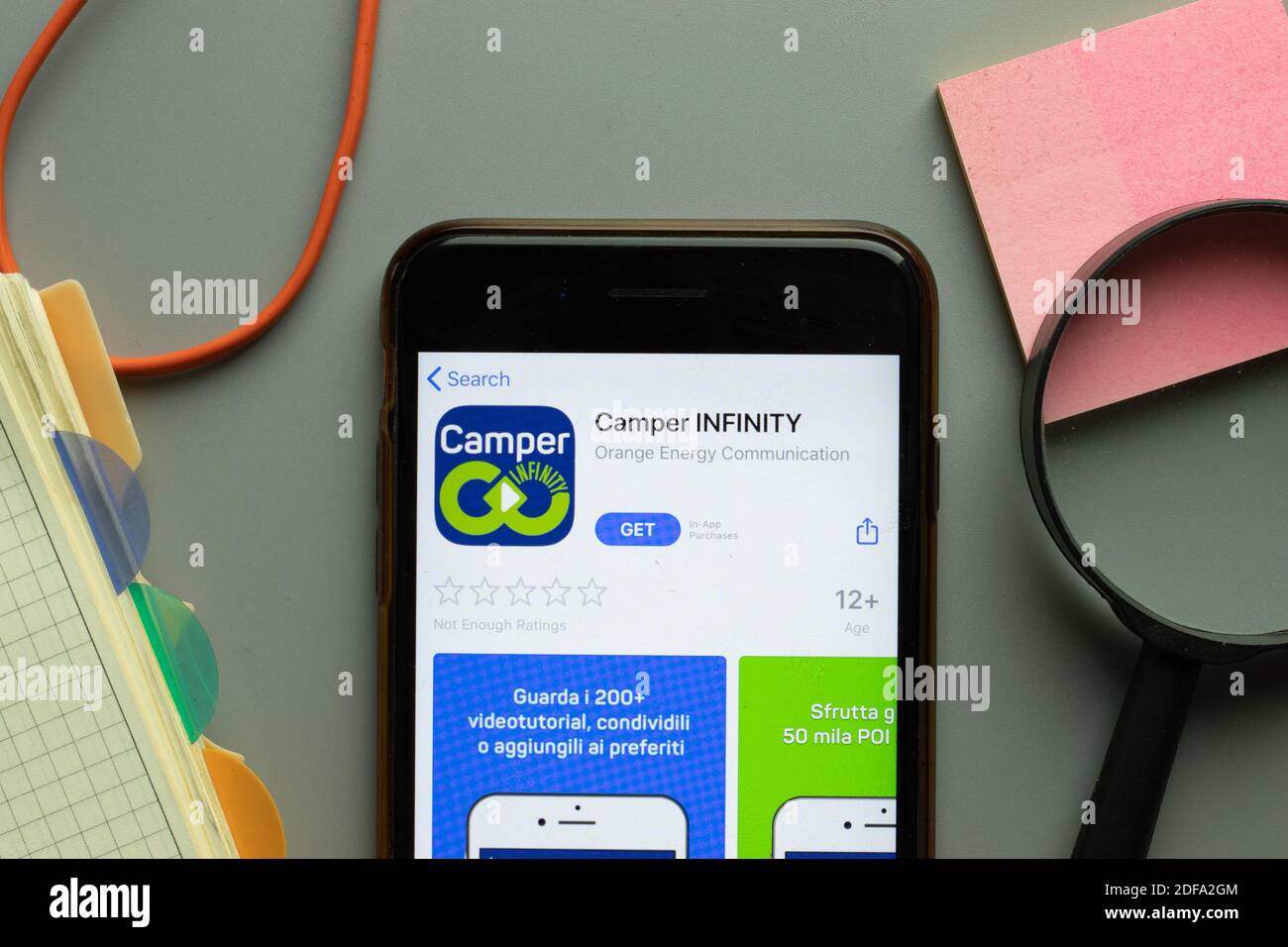 New York, USA - 1 December 2020: Camper INFINITY mobile app icon on ...