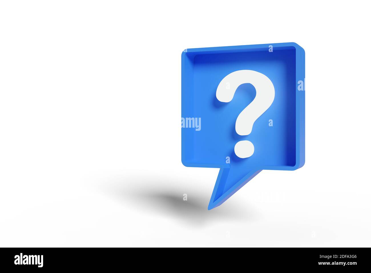 3d question mark bubble Cut Out Stock Images & Pictures - Alamy