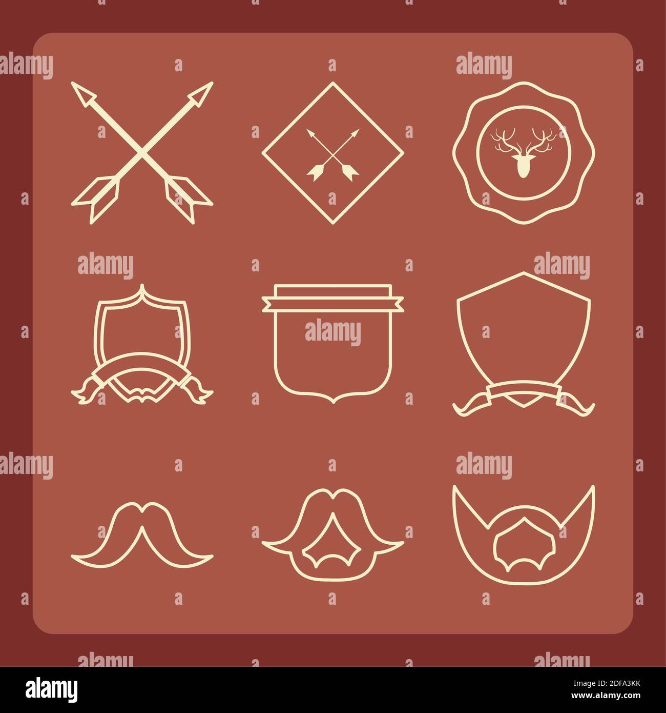 Hipster icon set design, Style vintage retro fashion culture theme ...