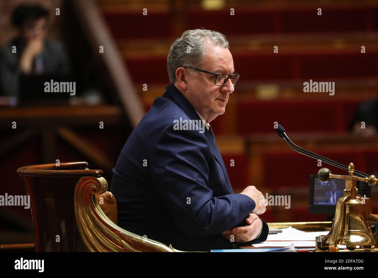 Richard Ferrand attending Question Time at the Palais Bourbon, home of ...
