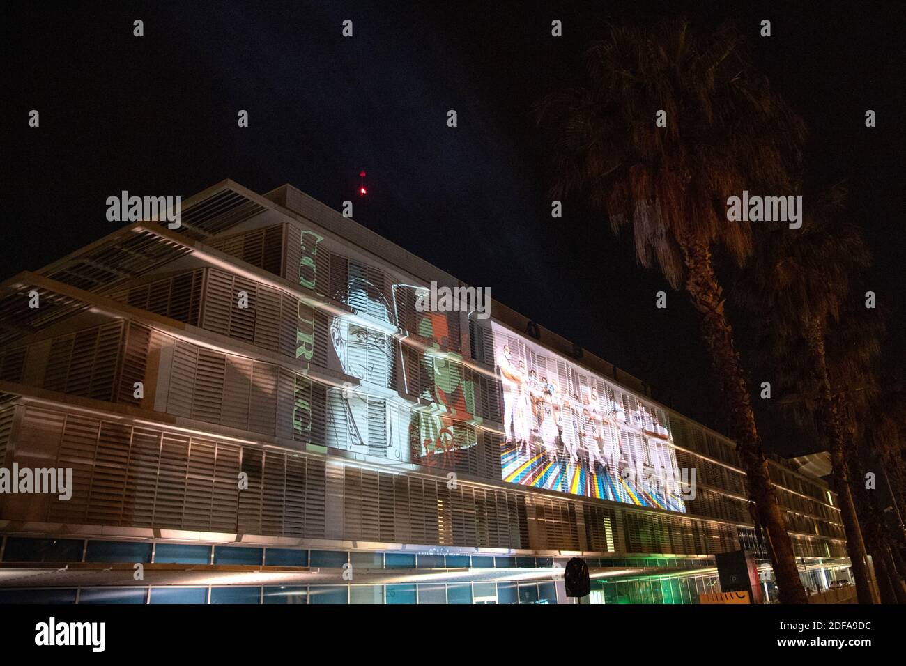 An outside view of the Cannes Hospital Simone Veil as Cyril Sampy ...