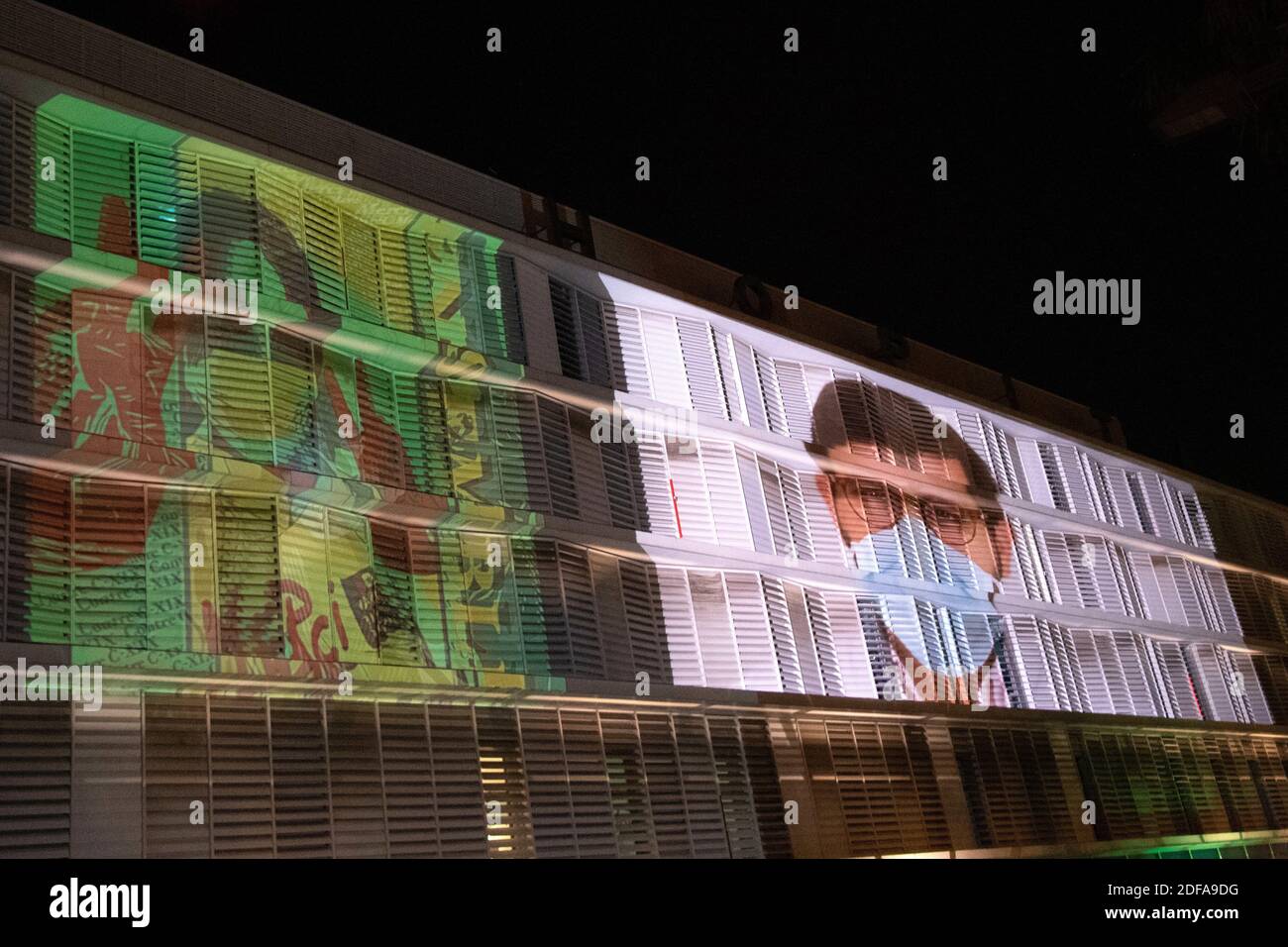 An outside view of the Cannes Hospital Simone Veil as Cyril Sampy ...