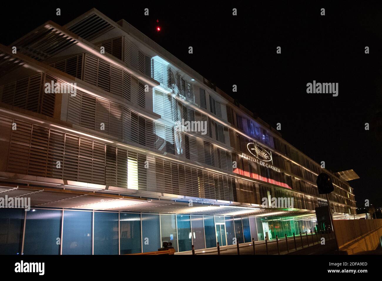 An outside view of the Cannes Hospital Simone Veil as Cyril Sampy ...