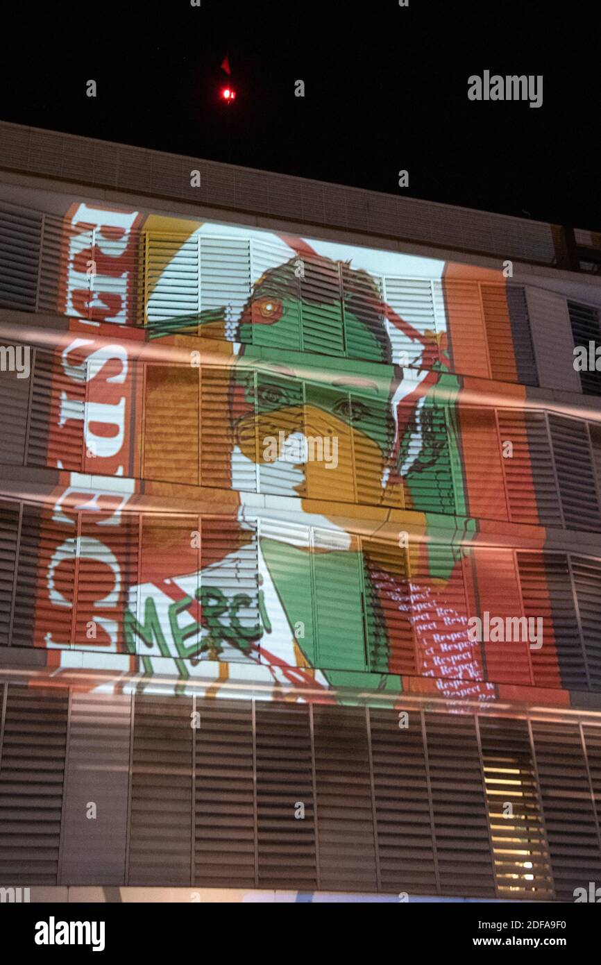 An outside view of the Cannes Hospital Simone Veil as Cyril Sampy ...