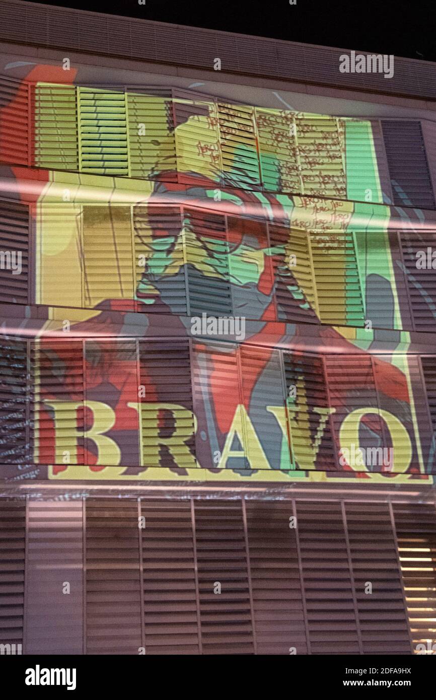 An outside view of the Cannes Hospital Simone Veil as Cyril Sampy ...