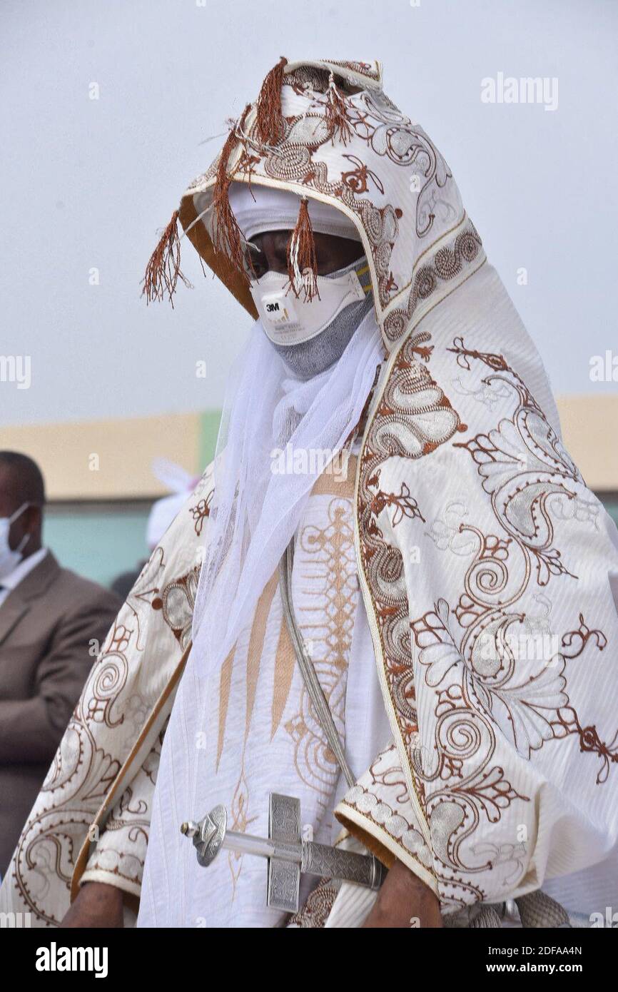 Emir of Kano, Aminu Ado Bayero attends prayer while observing physical ...