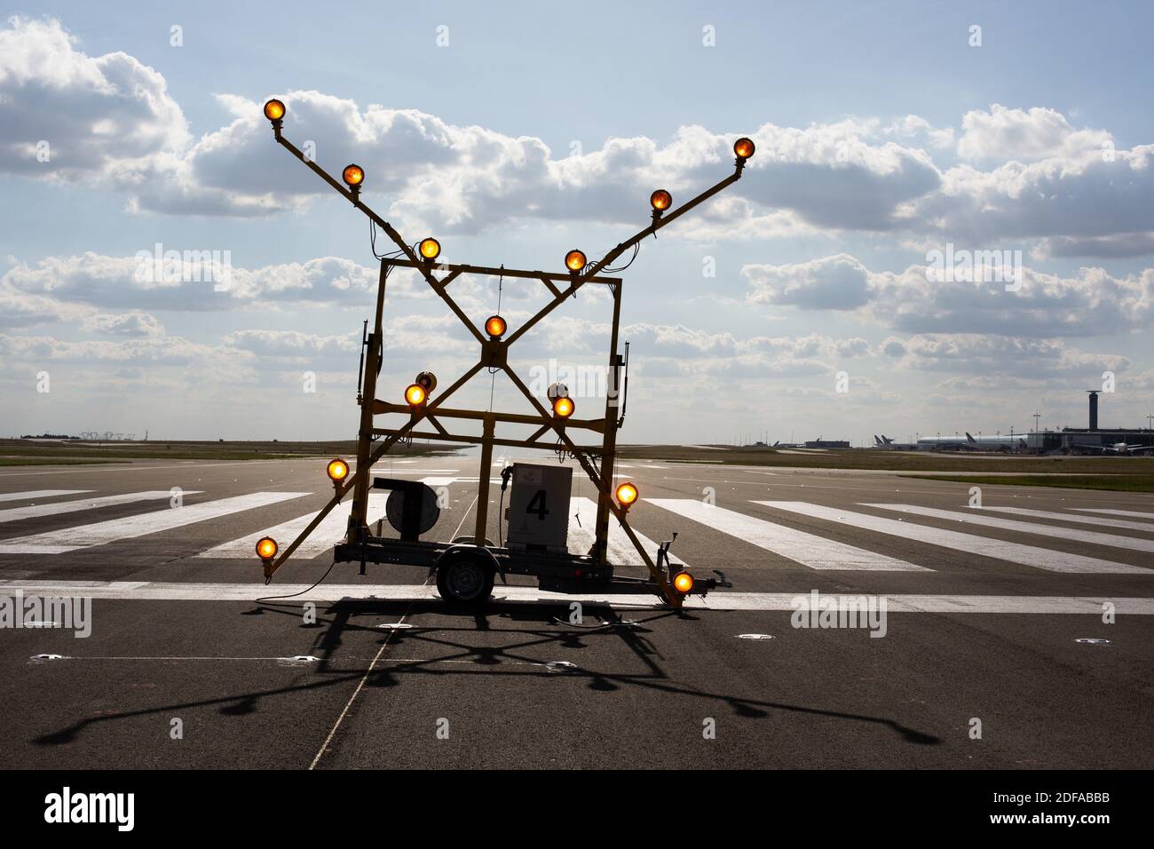 Picture of the closed runway due to the coronavirus crisis on the ...