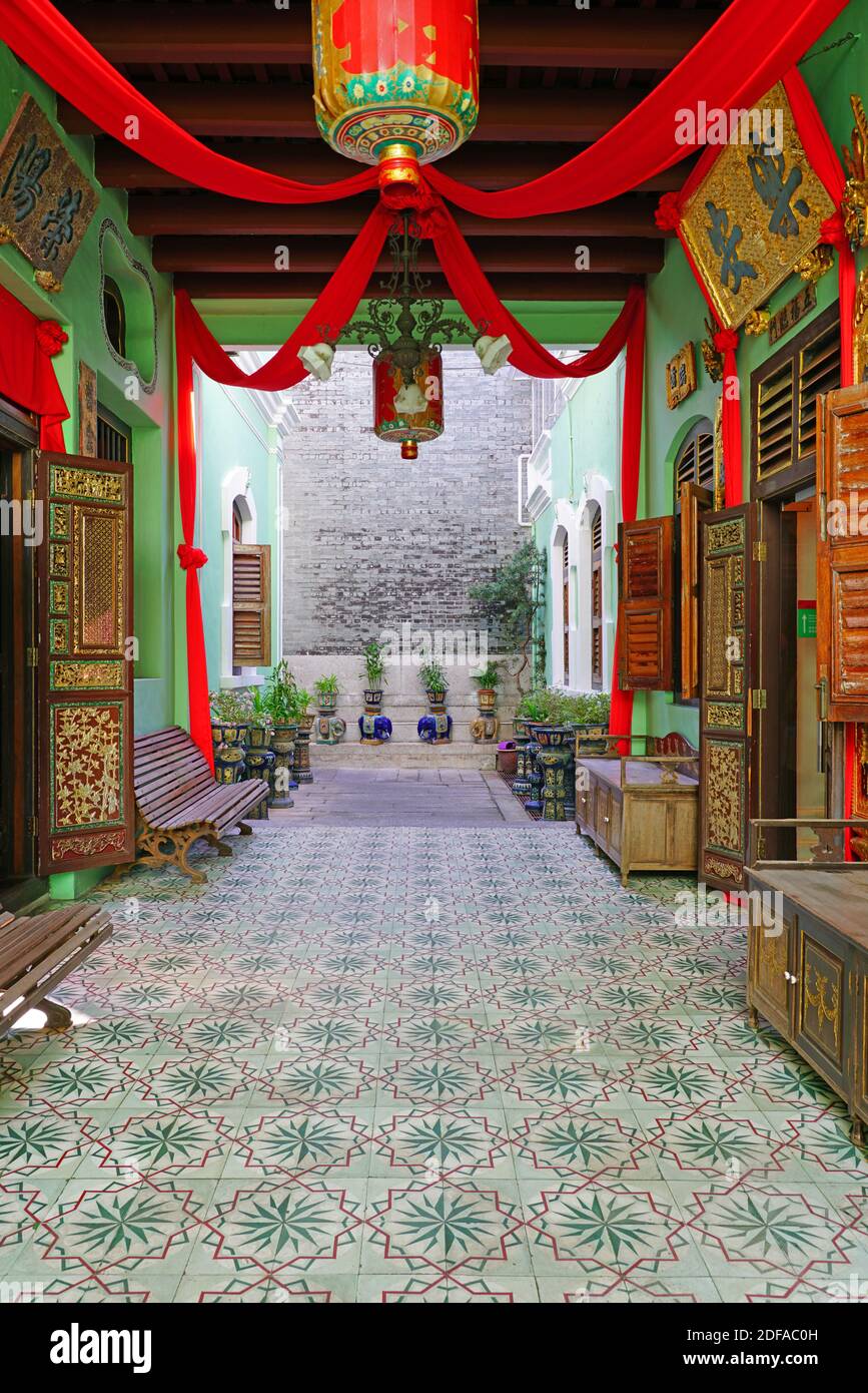 GEORGE TOWN, PENANG, MALAYSIA -8 DEC 2019- View of the Pinang Peranakan ...