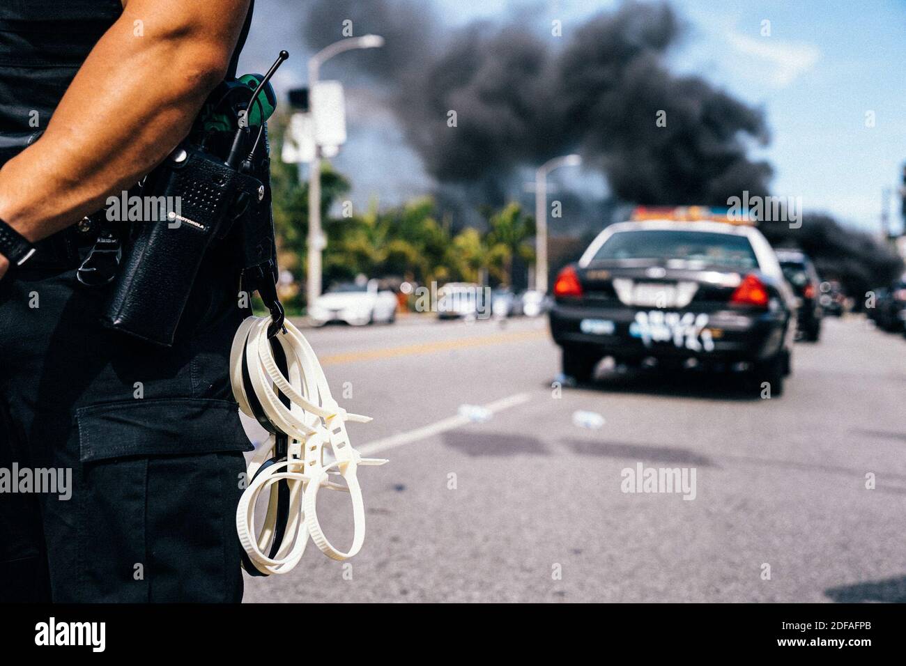 Protests in Los Angeles, CA, USA on May 30, 2020, turned violent on ...