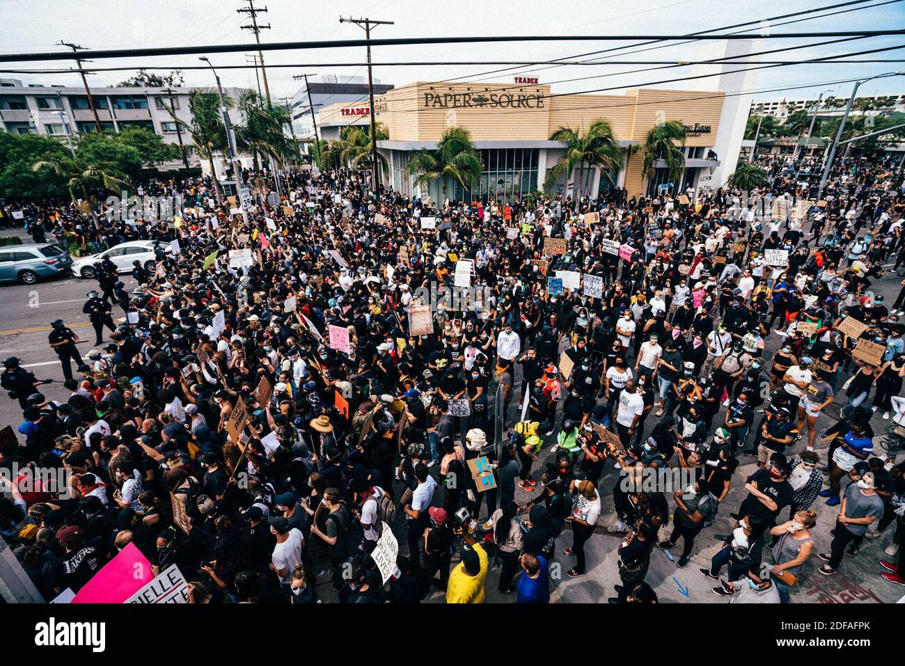Protests in Los Angeles, CA, USA on May 30, 2020, turned violent on ...