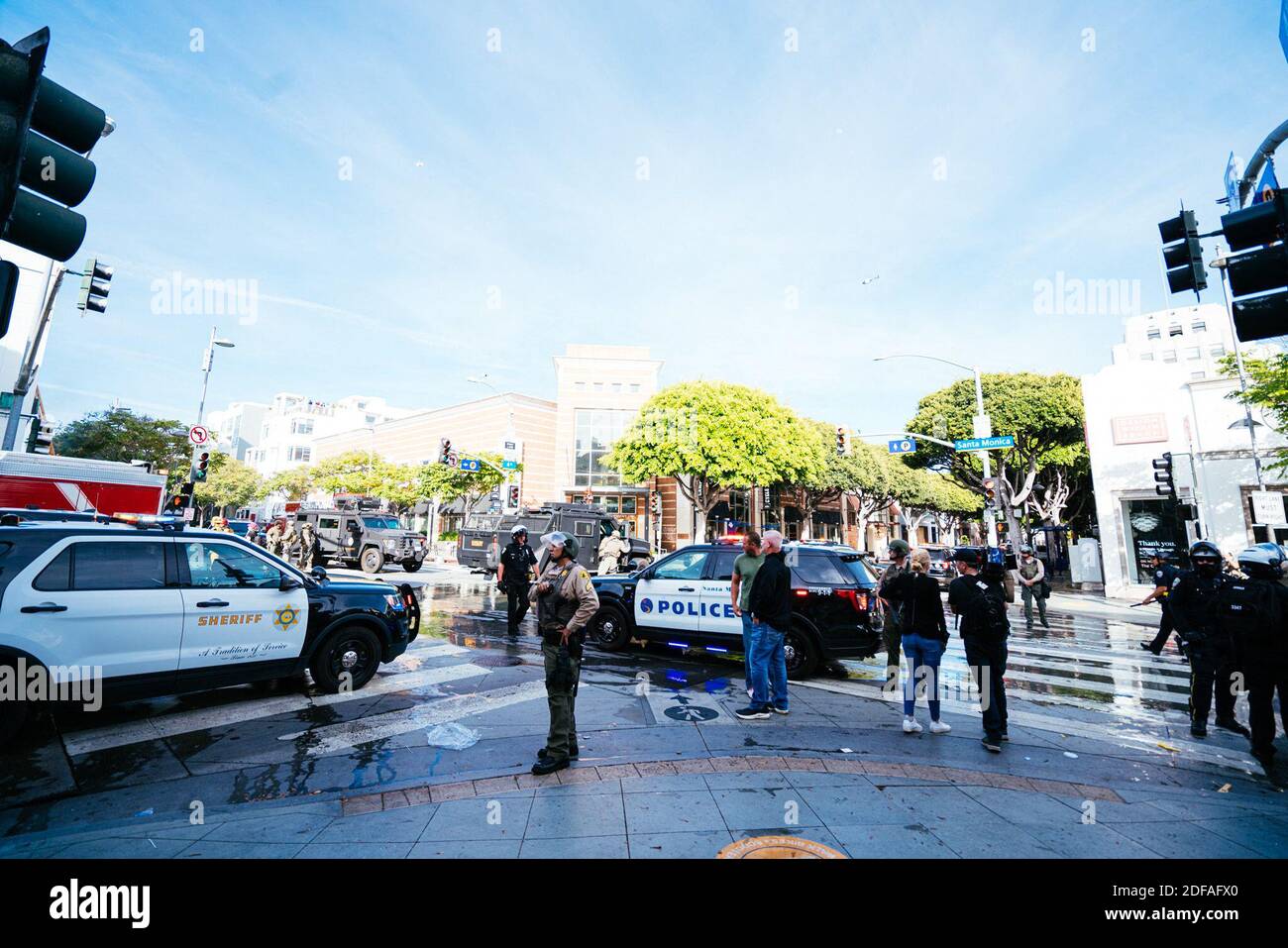 Protests in Los Angeles, CA, USA on May 31, 2020, turned violent ...