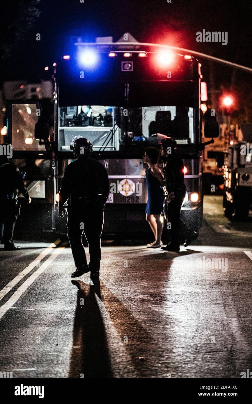 Protests in Los Angeles, CA, USA on May 31, 2020, turned violent ...