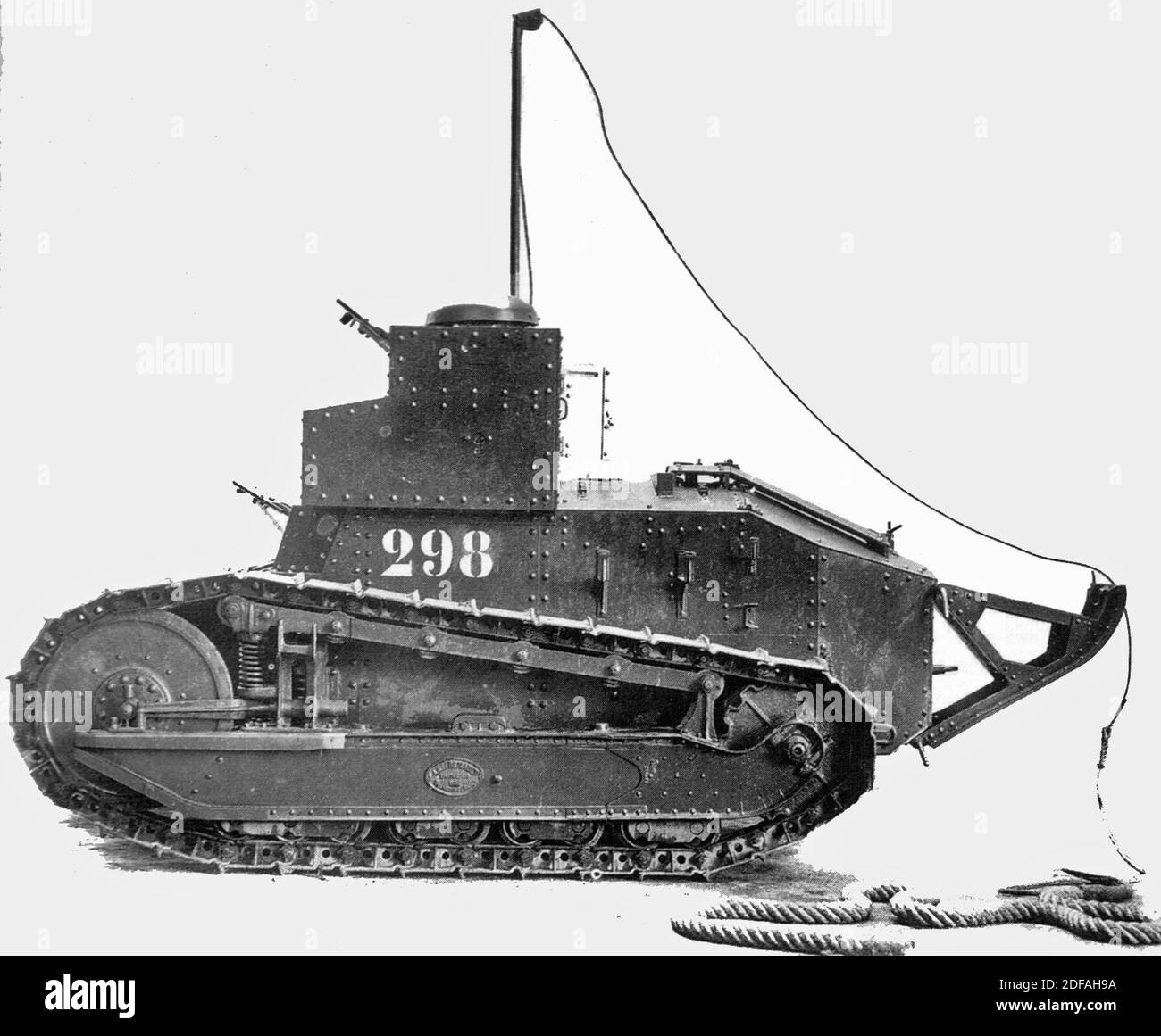 First production vehicle of the FT-17 TSF tank, 1918 Stock Photo - Alamy