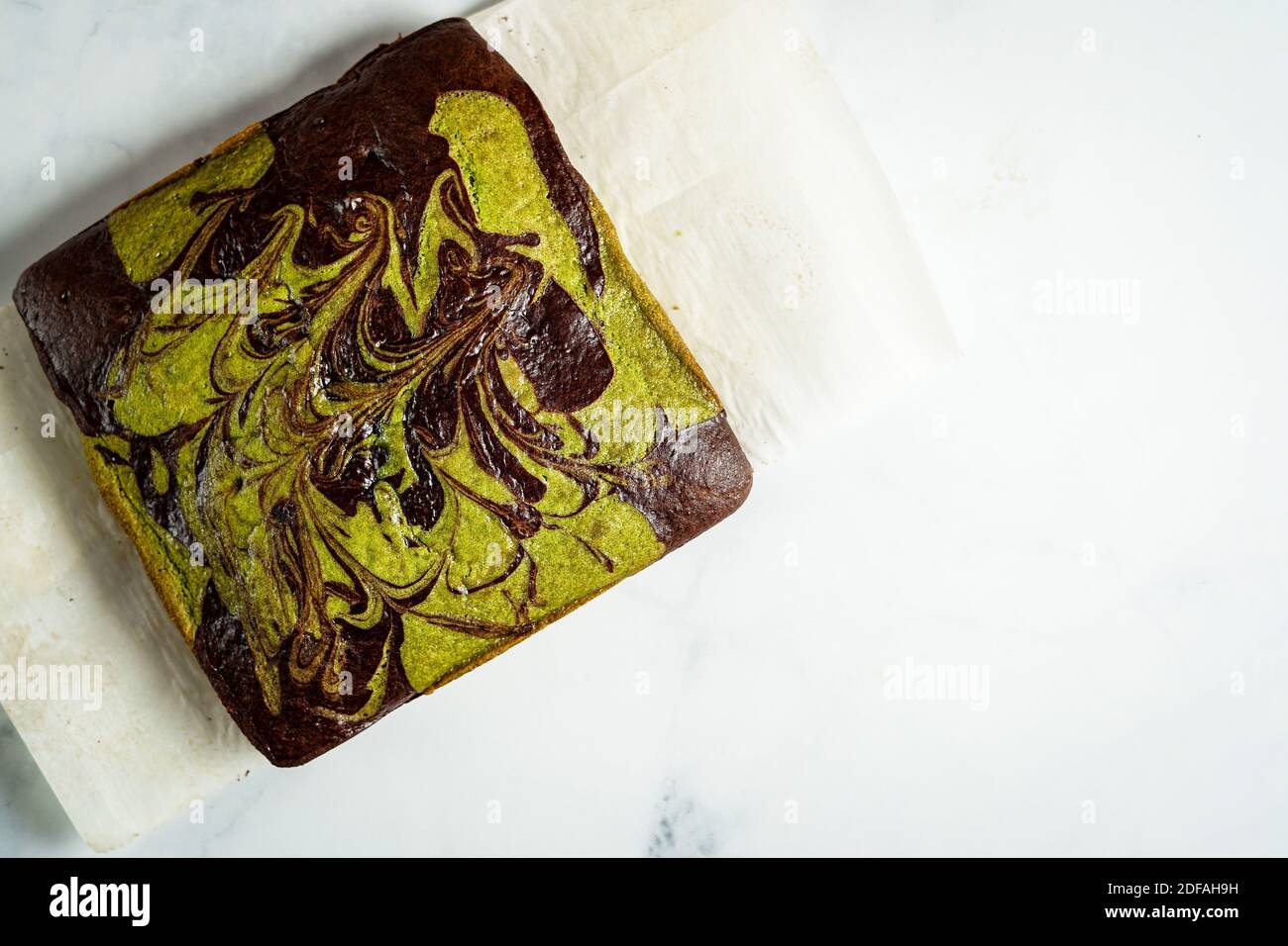 Chocolate Matcha Cake Stock Photo - Alamy