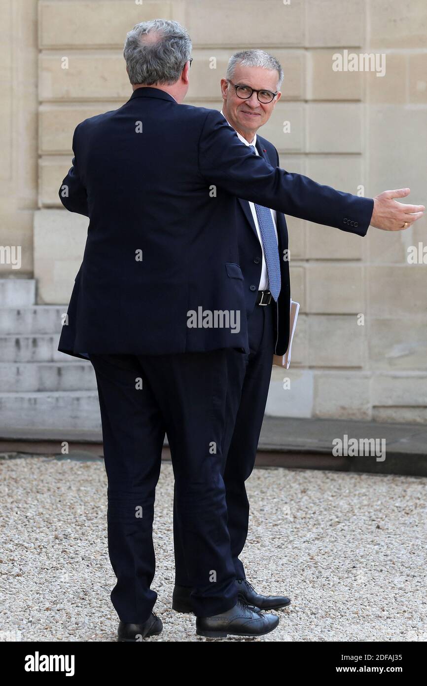 Patrick Bernasconi et Richard Ferrand - meeting on the COVID-19 ...