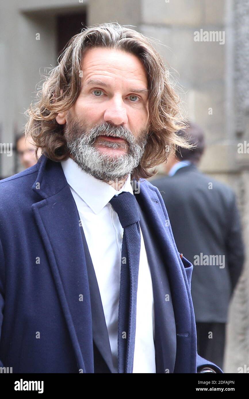 Frederic Begbeider during the funeral ceremony of Guy Bedos at Saint ...